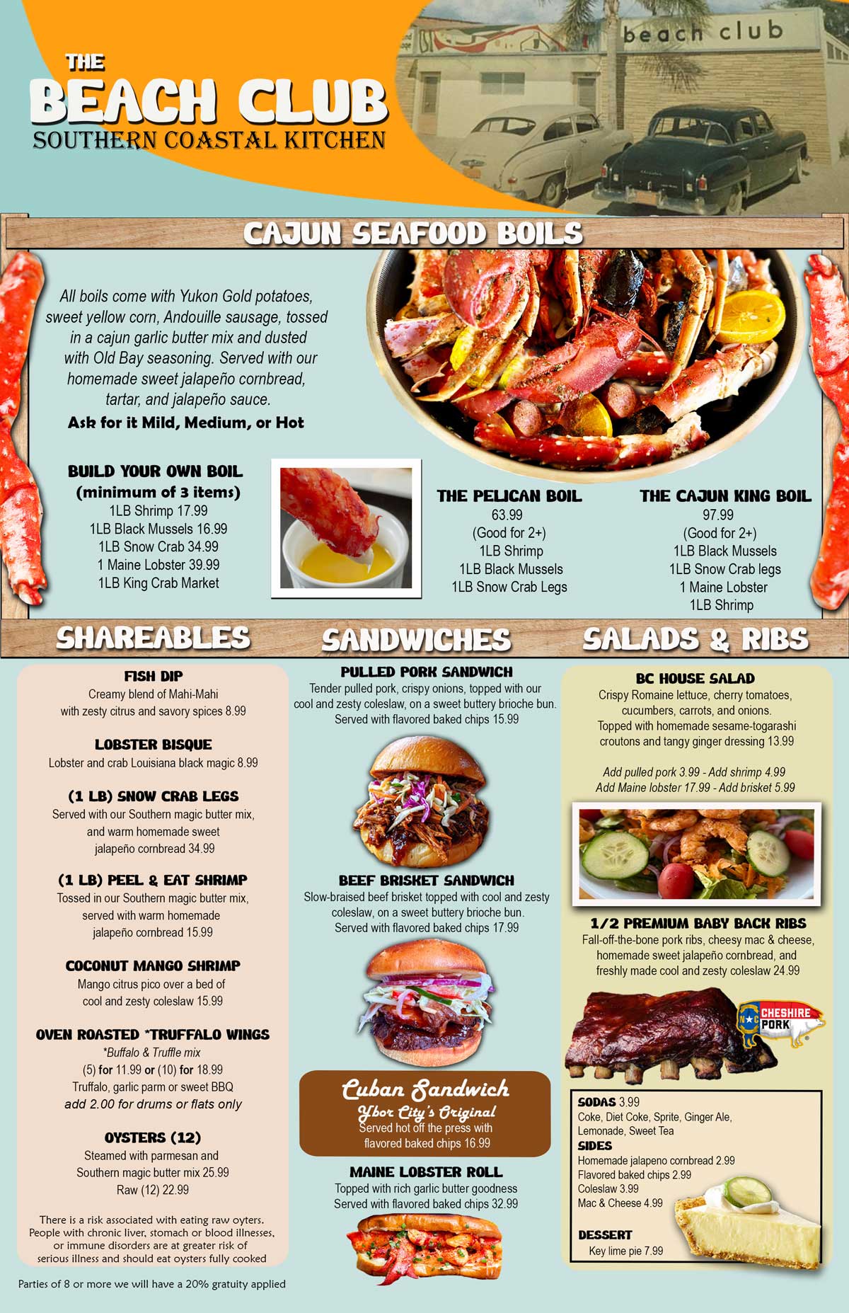 Menu – Beach Club Siesta Key